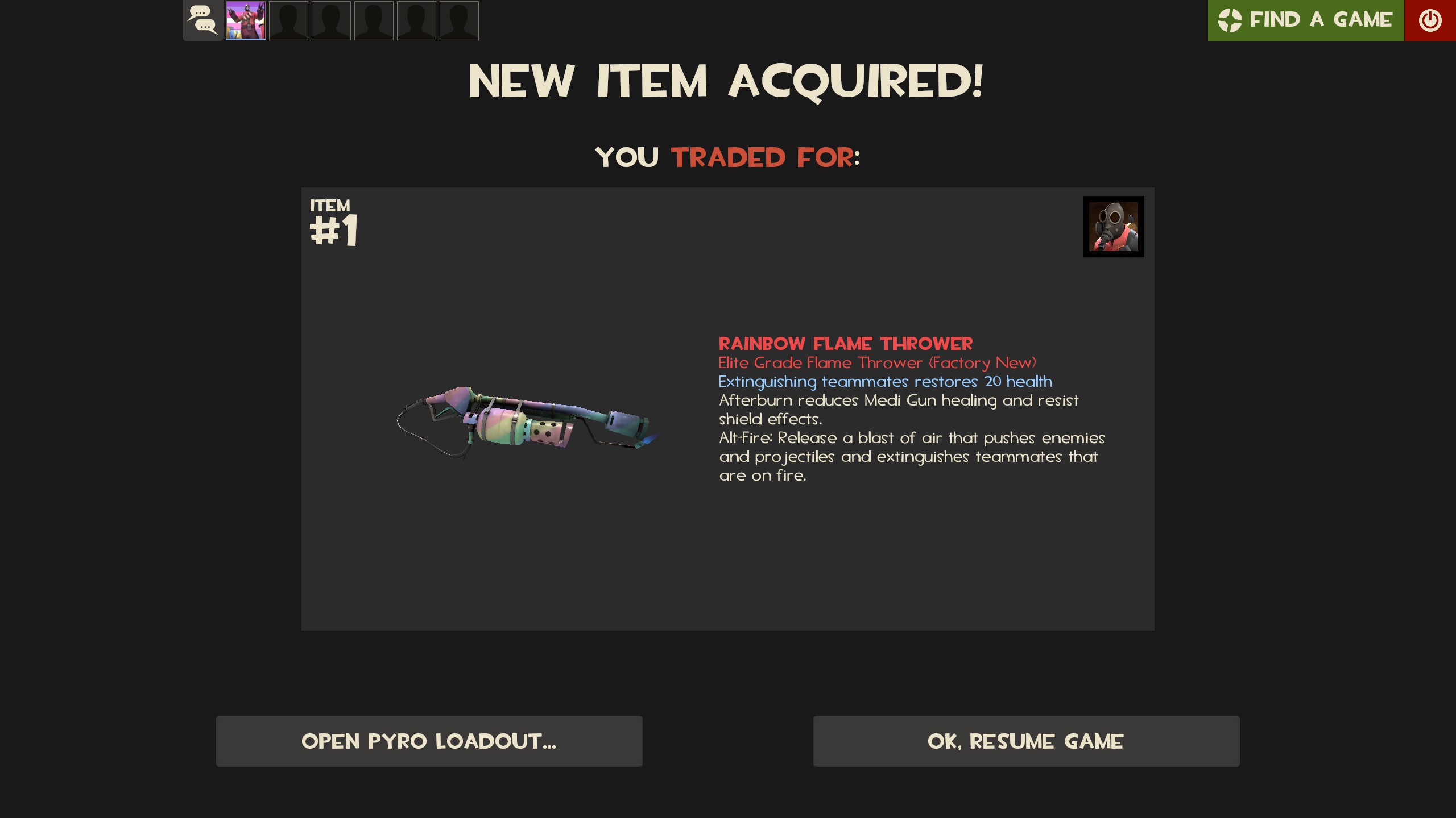 I GOT THE RAINBOW FLAMETHROWER - Scrap.TF Raffles