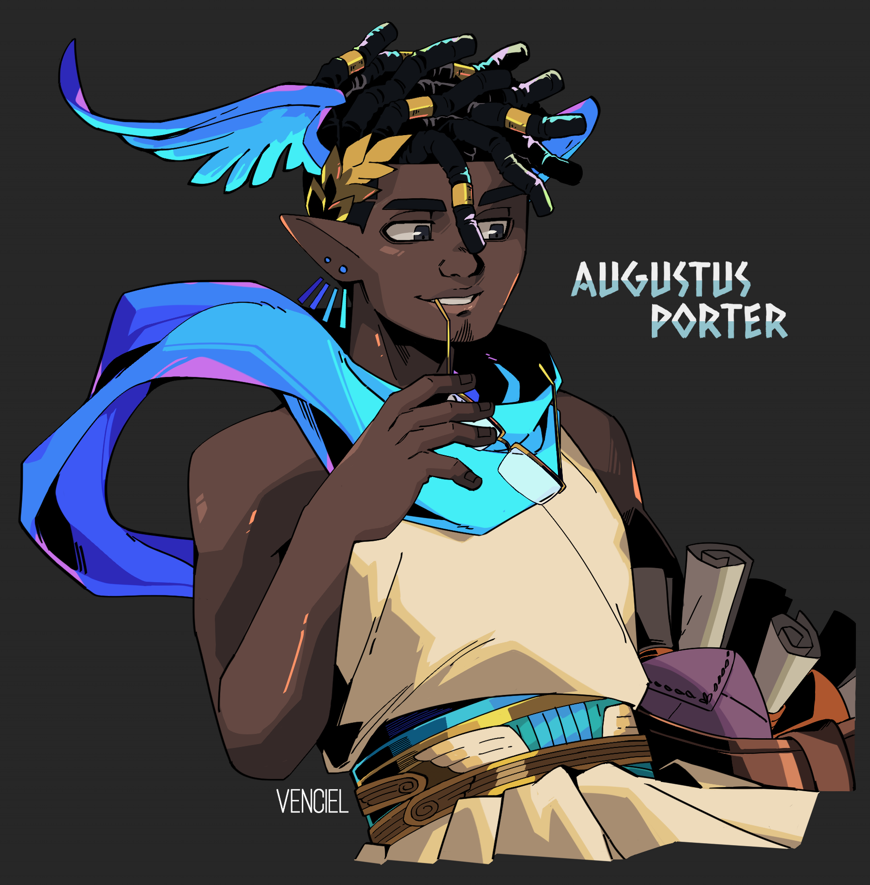 $25+ Hades Style Illust (WAITLIST OPEN) on Toyhouse