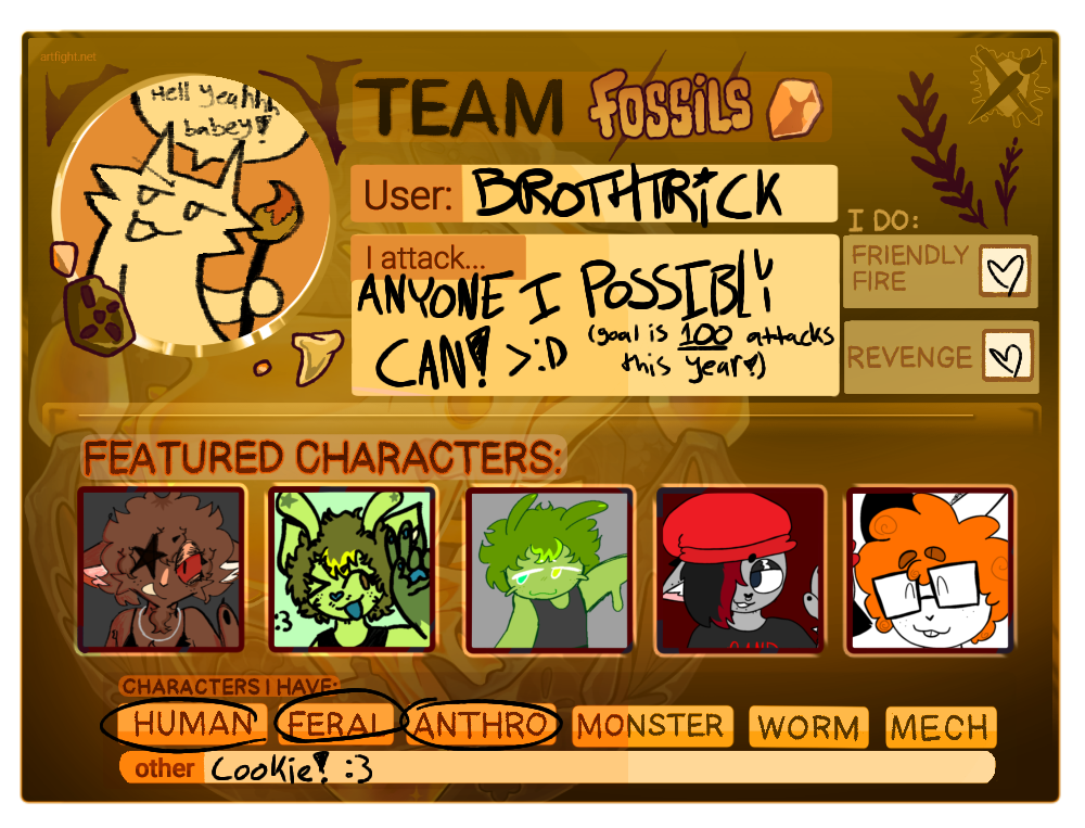 People with furry ocs gimmie your art fight please on Toyhouse