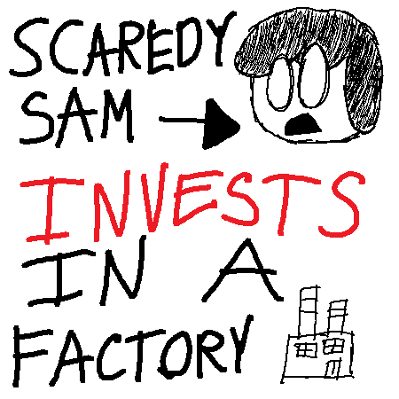 Scaredy Sam Invests in a Factory.