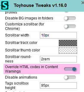 Do YOU have a profile warning? on Toyhouse