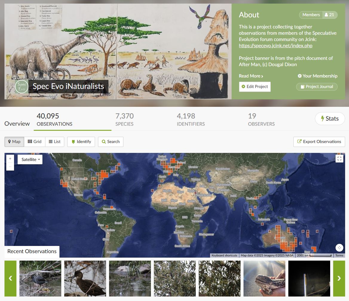 Speculative Evolution -> Spec Evo Naturalists Hub