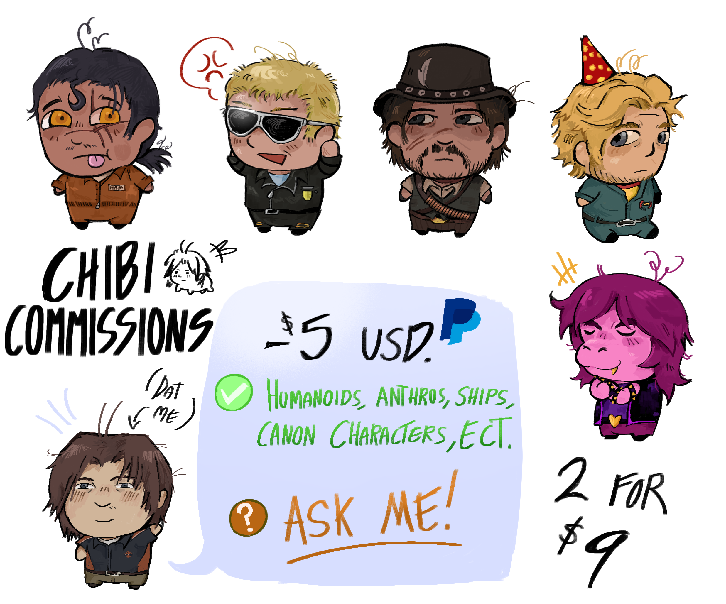 🍊Fat CHIBI Commissions ($5) (PAYPAL) on Toyhouse
