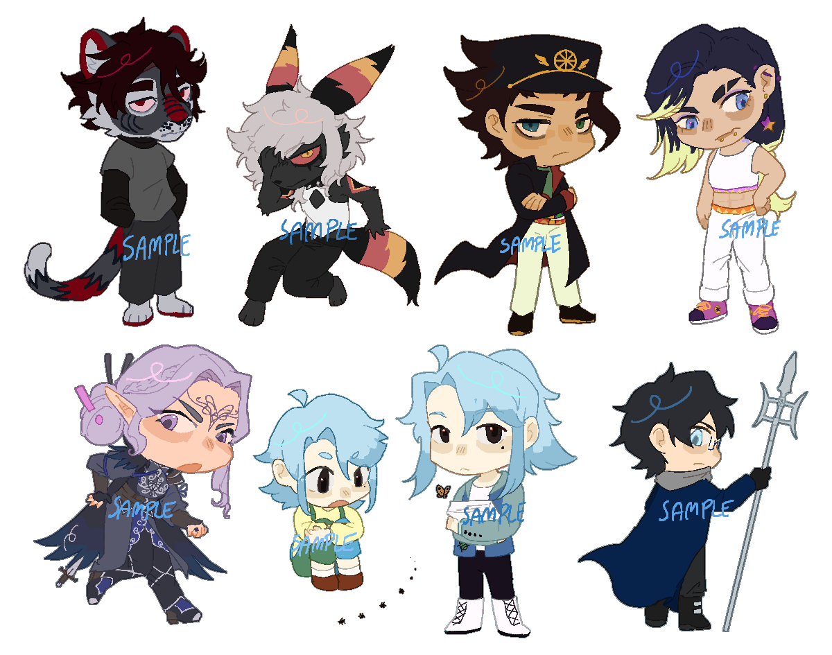 200g chibis! [humanoid/furry] | Art Sales | Flight Rising