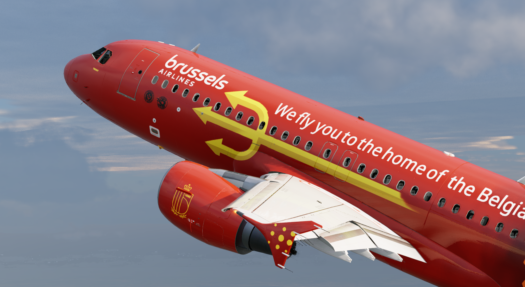 Belgian icon OO-SNO Tritand Brussels Airlines Toliss A320 CEO - Toliss ...