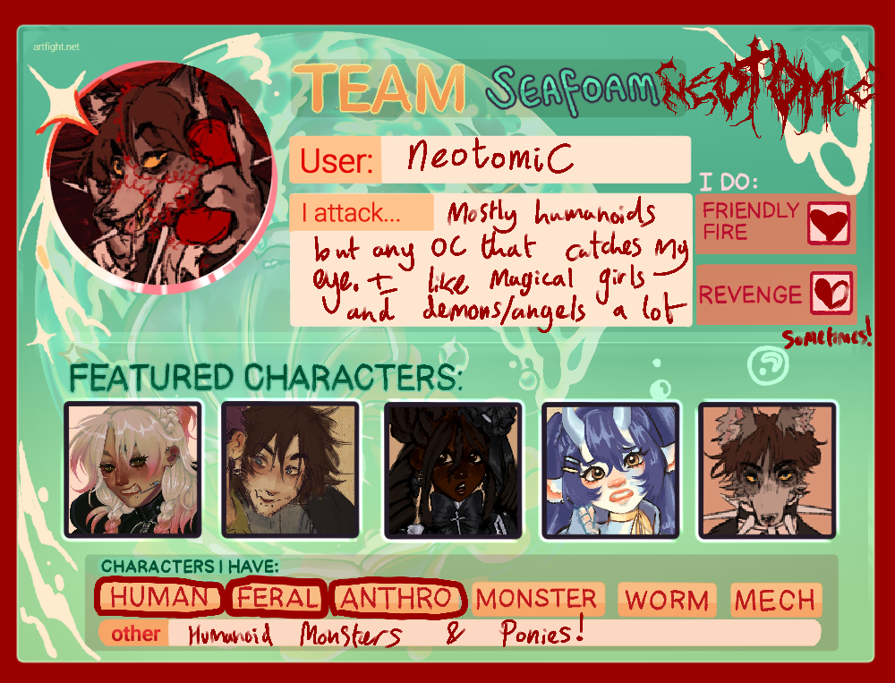 Promote your artfight ! on Toyhouse