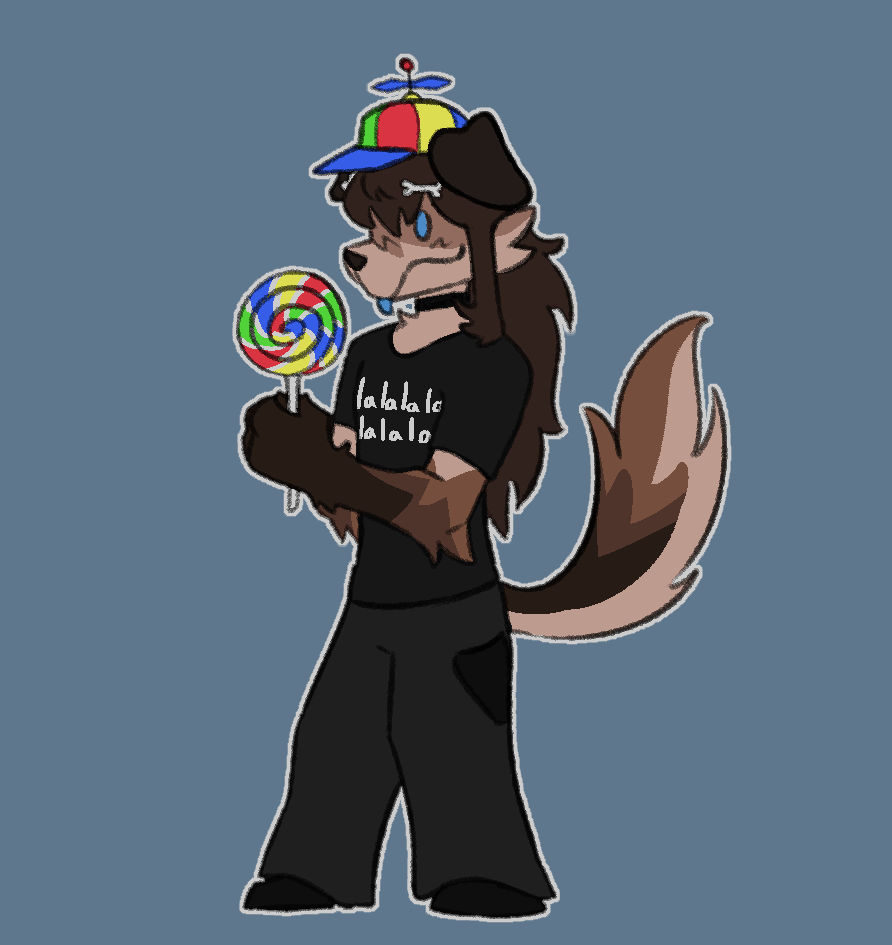 Draw OC ABOVE with lollipop and propeller hat on Toyhouse