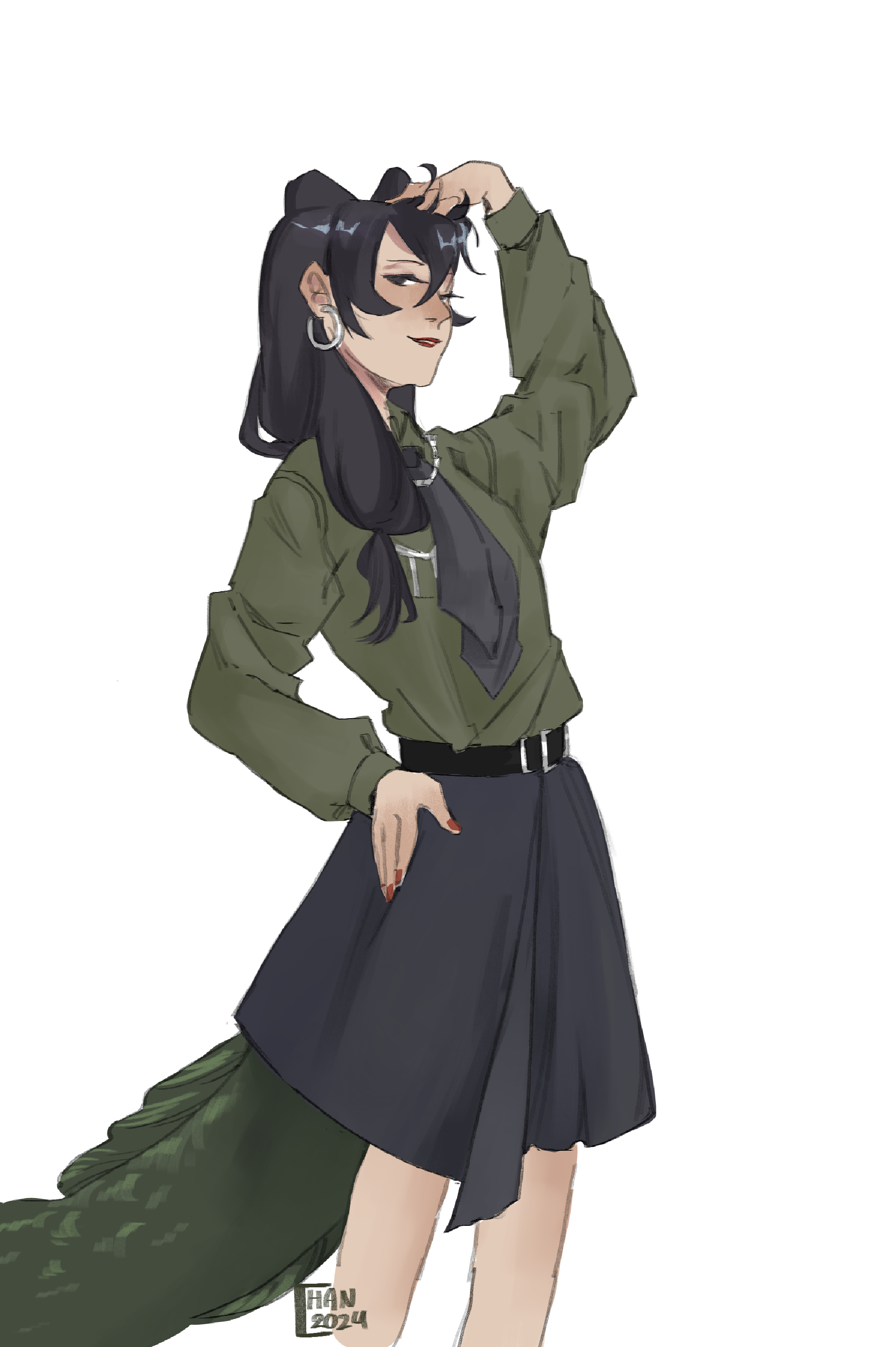 LF: full body art of my human male OC on Toyhouse