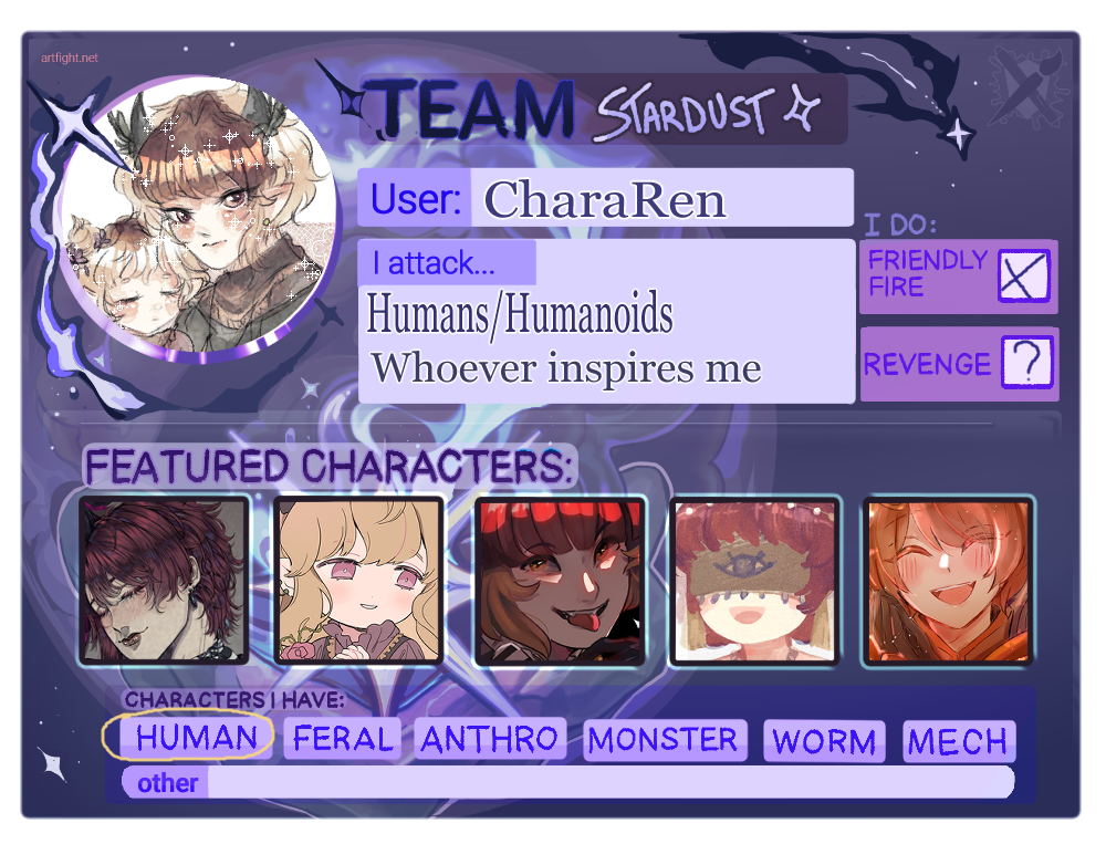 Post your Artfight card!! on Toyhouse