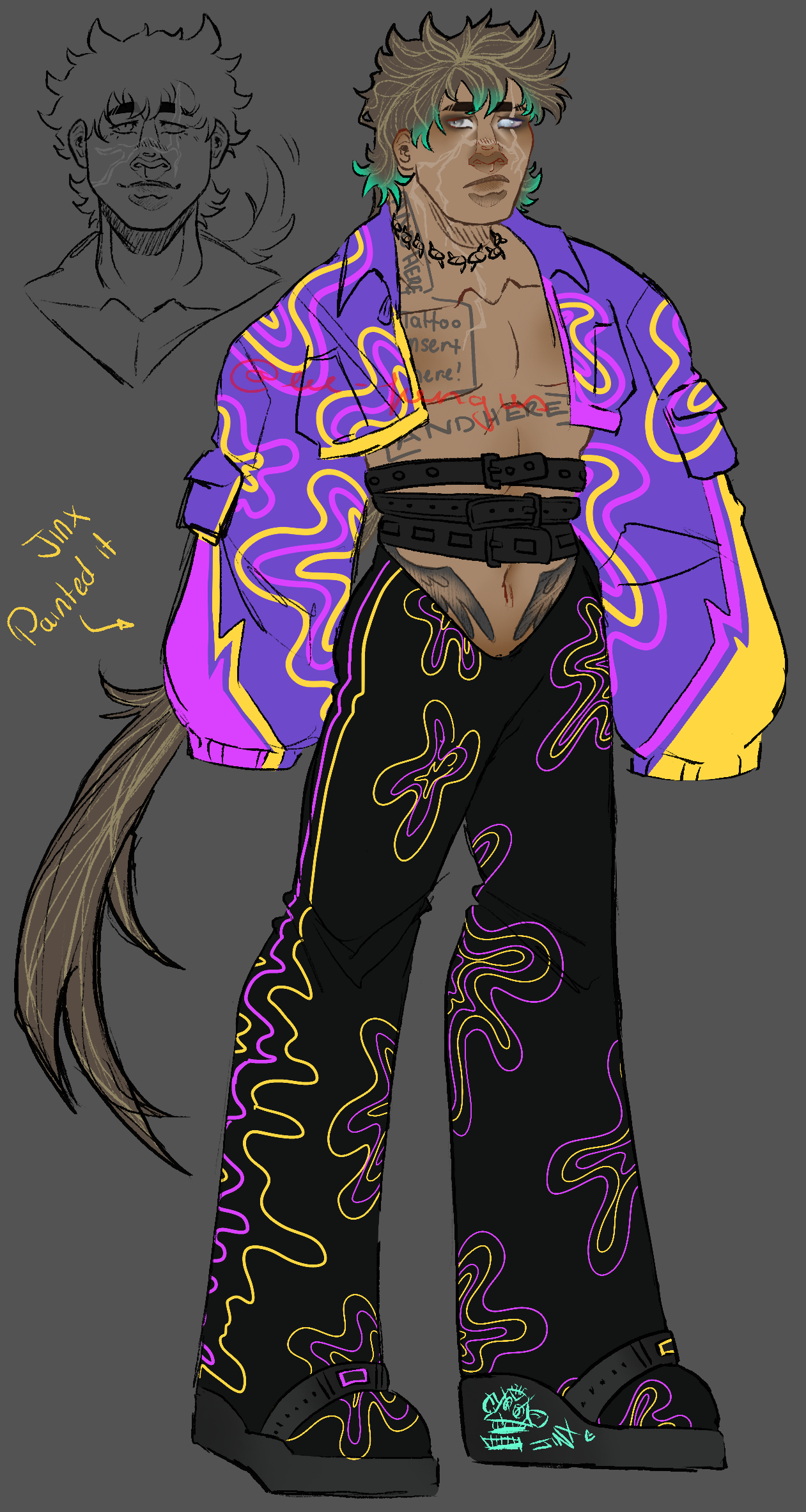 Tattoo ideas for Arcane Oc on Toyhouse