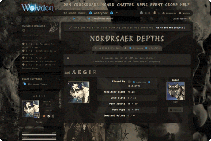 Astrynox's Free CSS [WIP] |:| Wolvden