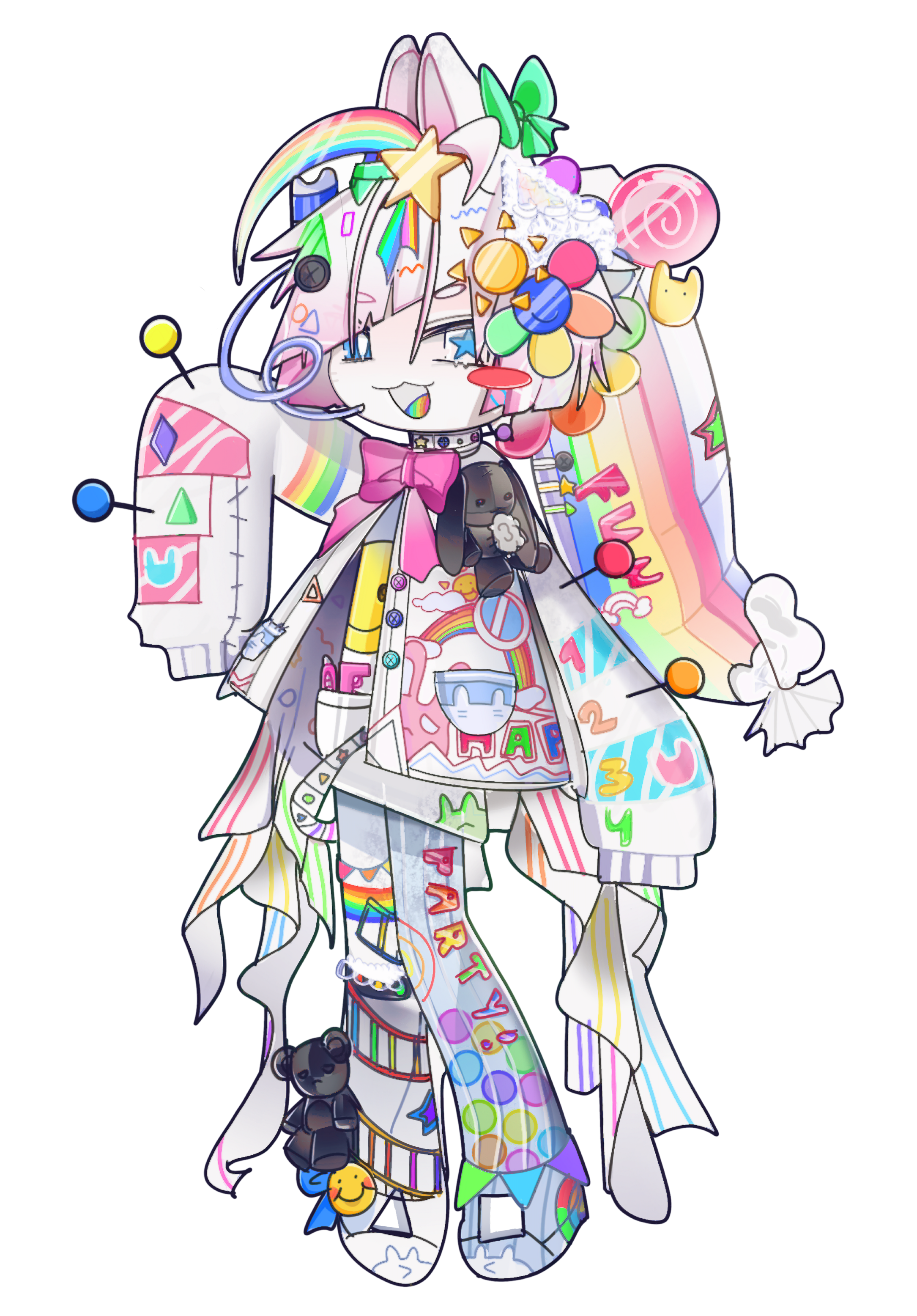 F2E semi-chibi raffle on Toyhouse